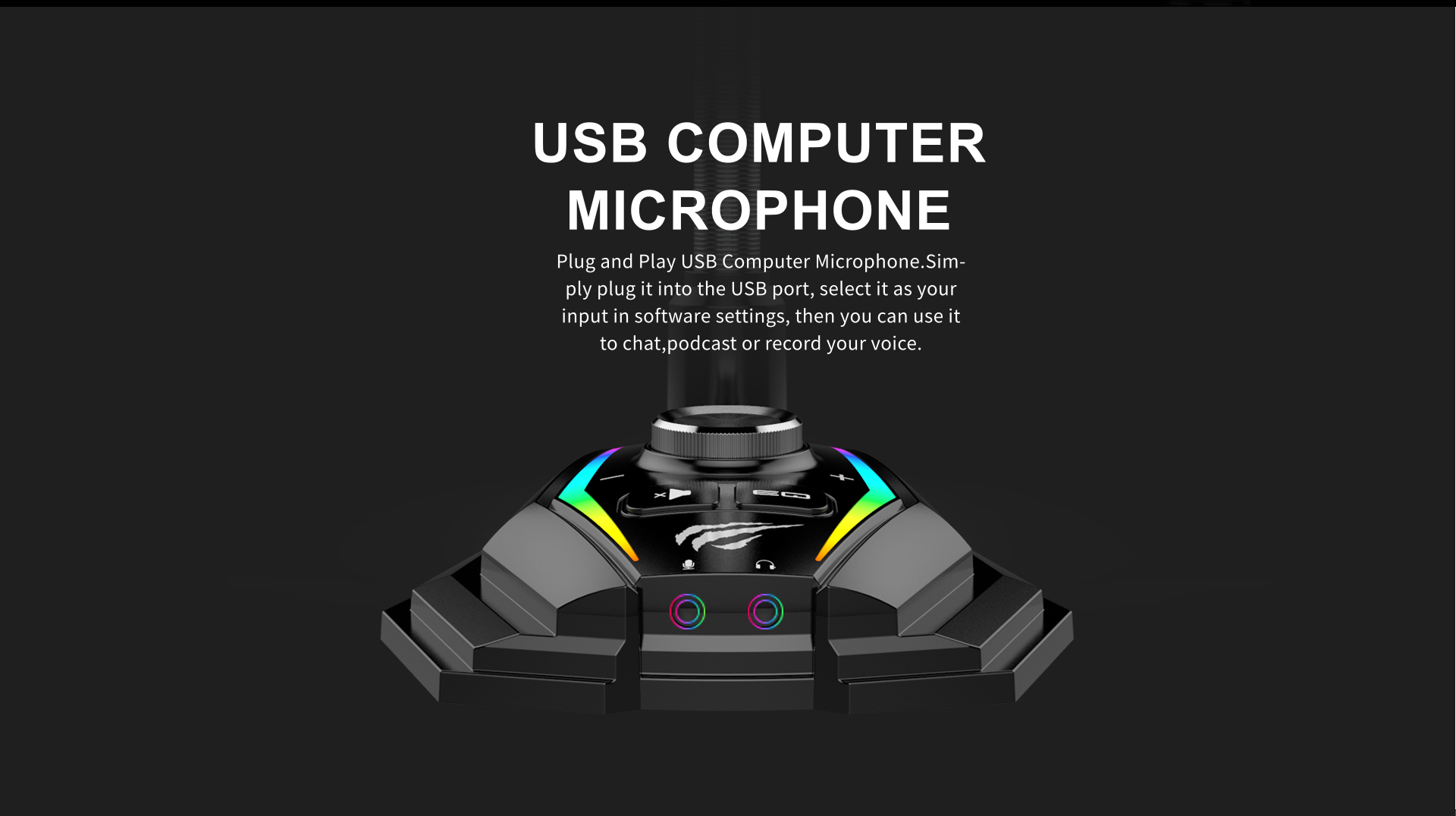 HAVIT GK56 GAMENOTE RGB USB MICROPHONE